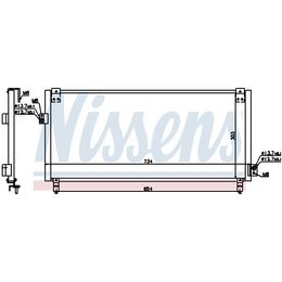 NISSENS Kondensator, Klimaanlage 94365 f&uuml;r Subaru