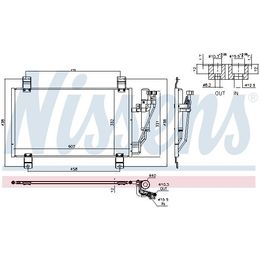 NISSENS Kondensator, Klimaanlage 940725 f&uuml;r MAZDA