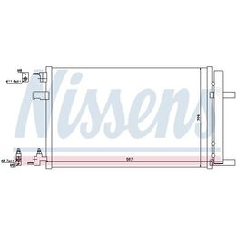 NISSENS Kondensator, Klimaanlage 940135 f&uuml;r Vaughall Opel CHEVROLET