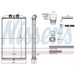 NISSENS W&auml;rmetauscher, Innenraumheizung 707314 f&uuml;r Iveco