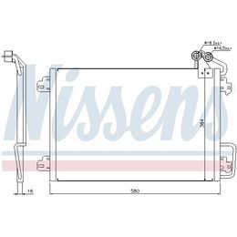 NISSENS Kondensator, Klimaanlage 94572 f&uuml;r RENAULT