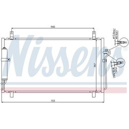 NISSENS Kondensator, Klimaanlage 94935 f&uuml;r NISSAN