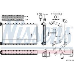 NISSENS W&auml;rmetauscher, Innenraumheizung 707312 f&uuml;r HONDA