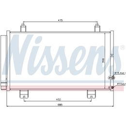 NISSENS Kondensator, Klimaanlage 940261 f&uuml;r LEXUS