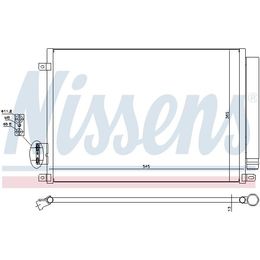 NISSENS Kondensator, Klimaanlage 940280 f&uuml;r LANCIA ABARTH Ford