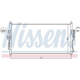 NISSENS Kondensator, Klimaanlage 940363 f&uuml;r NISSAN