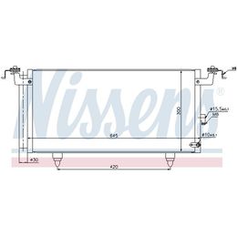 NISSENS Kondensator, Klimaanlage 940399 f&uuml;r Subaru