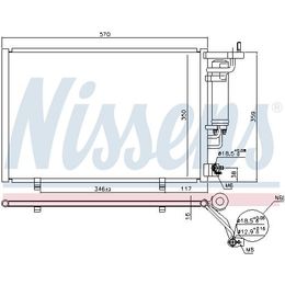 NISSENS Kondensator, Klimaanlage 940500 f&uuml;r Ford