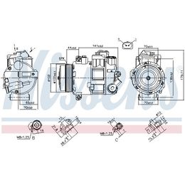 NISSENS Kompressor, Klimaanlage 890412 f&uuml;r VW
