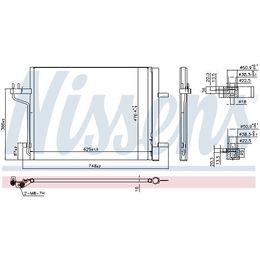 NISSENS Kondensator, Klimaanlage 940767 f&uuml;r Ford