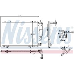 NISSENS Kondensator, Klimaanlage 940277 f&uuml;r Ford