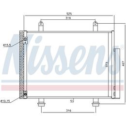 NISSENS Kondensator, Klimaanlage 940356 f&uuml;r Suzuki