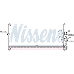 NISSENS Kondensator, Klimaanlage 94521 f&uuml;r NISSAN