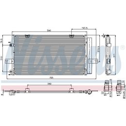 NISSENS Kondensator, Klimaanlage 94652 f&uuml;r Roewe (SAIC)