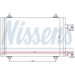 NISSENS Kondensator, Klimaanlage 94758 f&uuml;r Peugeot