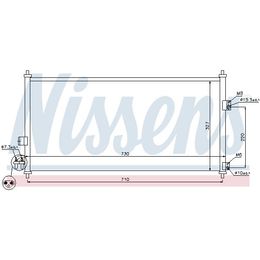 NISSENS Kondensator, Klimaanlage 94889 f&uuml;r NISSAN
