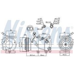 NISSENS Kompressor, Klimaanlage 890241 f&uuml;r HYUNDAI KIA