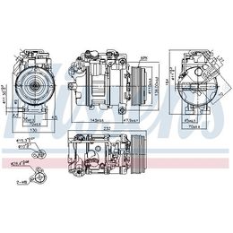 NISSENS Kompressor, Klimaanlage 890628 f&uuml;r BMW