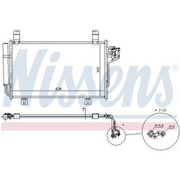 NISSENS Kondensator, Klimaanlage 940326 f&uuml;r MAZDA