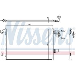 NISSENS Kondensator, Klimaanlage 940345 f&uuml;r VW