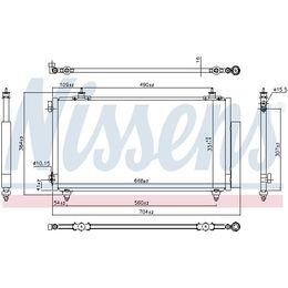NISSENS Kondensator, Klimaanlage 94740 f&uuml;r TOYOTA