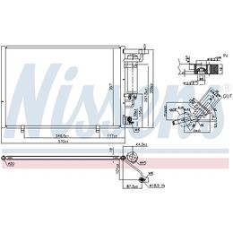 NISSENS Kondensator, Klimaanlage 940531 f&uuml;r Ford