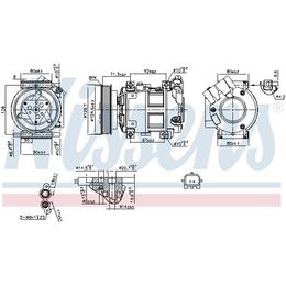 NISSENS Kompressor, Klimaanlage 890742 f&uuml;r NISSAN