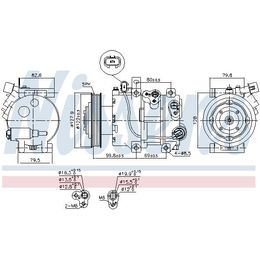 NISSENS Kompressor, Klimaanlage 890423 f&uuml;r HYUNDAI