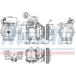 NISSENS Kompressor, Klimaanlage 89274 f&uuml;r HYUNDAI