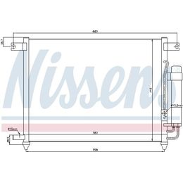 NISSENS Kondensator, Klimaanlage 94641 f&uuml;r PONTIAC