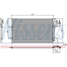 NISSENS Kondensator, Klimaanlage 94663 f&uuml;r Ford