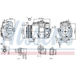 NISSENS Kompressor, Klimaanlage 890199 f&uuml;r Mercedes