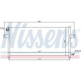 NISSENS Kondensator, Klimaanlage 94759 f&uuml;r NISSAN
