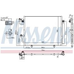 NISSENS Kondensator, Klimaanlage 94864 f&uuml;r MITSUBISHI