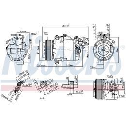 NISSENS Kompressor, Klimaanlage 890071 f&uuml;r BMW