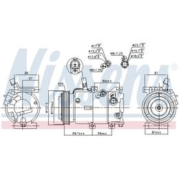 NISSENS Kompressor, Klimaanlage 890240 f&uuml;r KIA
