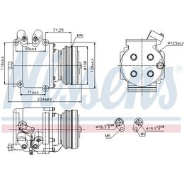 NISSENS Kompressor, Klimaanlage 89226 f&uuml;r HONDA