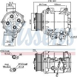 NISSENS Kompressor, Klimaanlage 89242 f&uuml;r HONDA