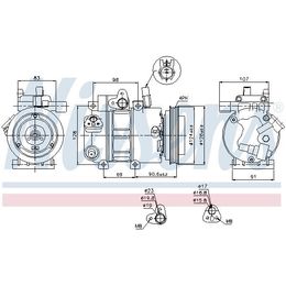 NISSENS Kompressor, Klimaanlage 89273 f&uuml;r KIA