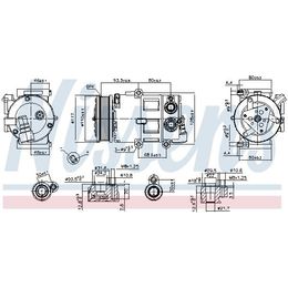 NISSENS Kompressor, Klimaanlage 890179 f&uuml;r Volvo