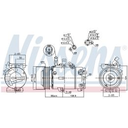 NISSENS Kompressor, Klimaanlage 890242 f&uuml;r HYUNDAI KIA