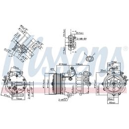 NISSENS Kompressor, Klimaanlage 890388 f&uuml;r Vaughall