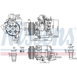 NISSENS Kompressor, Klimaanlage 890167 f&uuml;r HONDA