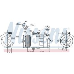 NISSENS Kompressor, Klimaanlage 89307 f&uuml;r BMW