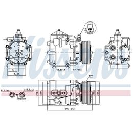 NISSENS Kompressor, Klimaanlage 89248 f&uuml;r MERCURY Ford