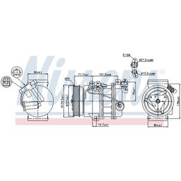 NISSENS Kompressor, Klimaanlage 89386 f&uuml;r RENAULT