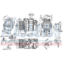 NISSENS Kompressor, Klimaanlage 89595 f&uuml;r BMW