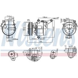 NISSENS Kompressor, Klimaanlage 890948 f&uuml;r MAZDA