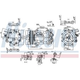 NISSENS Kompressor, Klimaanlage 89404 f&uuml;r Peugeot