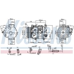 NISSENS Kompressor, Klimaanlage 890143 f&uuml;r TOYOTA LEXUS